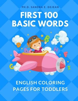 First 100 Basic Words English Coloring Pages for Toddlers a book by Ph ...