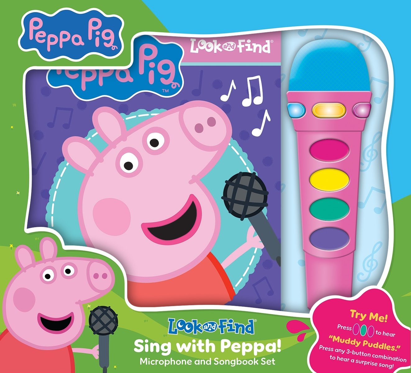 Peppa Pig: Sing with Peppa! Look and Find Microphone and Songbook Set ...
