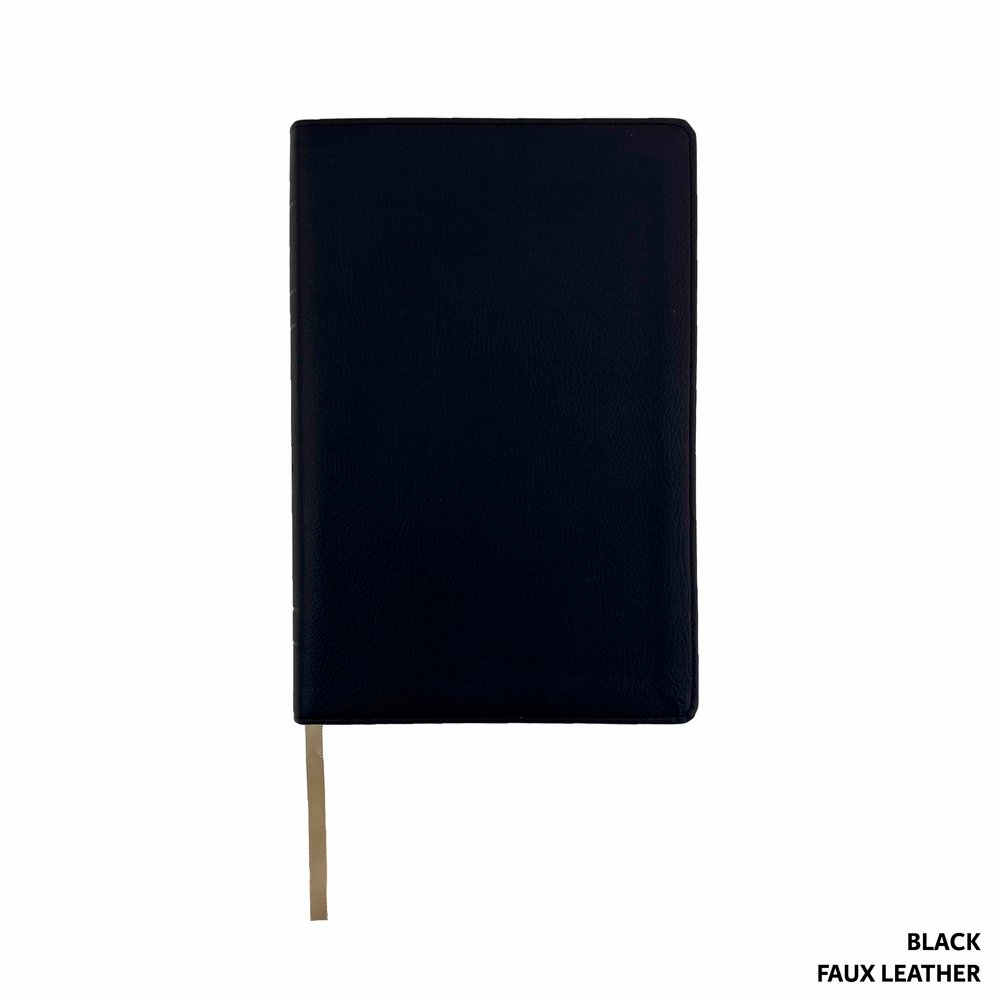 Legacy Standard Bible, Handy Size Paste-Down Black Faux Leather Red ...