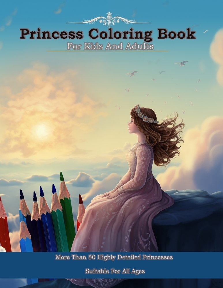 Princess Coloring Book For Kids And Adults a book by Anson Yau ...