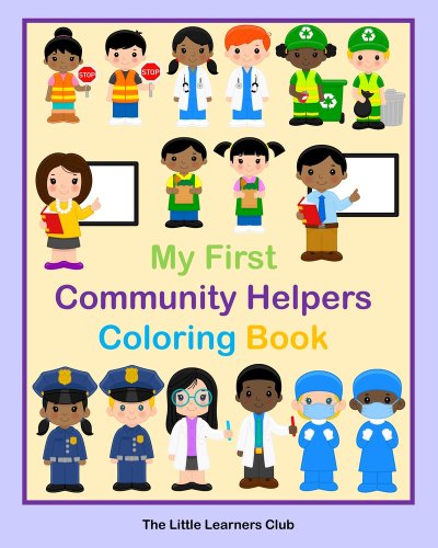 My First Community Helpers Coloring Book: 32 Simple Illustrations for ...