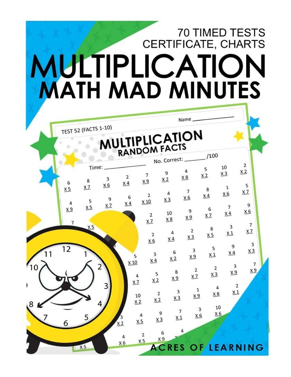 Multiplication Timed Tests, Reproducible Daily Practice, Grades 3-5 ...