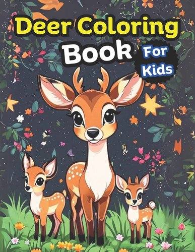 Deer Coloring Book For Kids: 60 Charming Pages of Fun and Creativity a ...