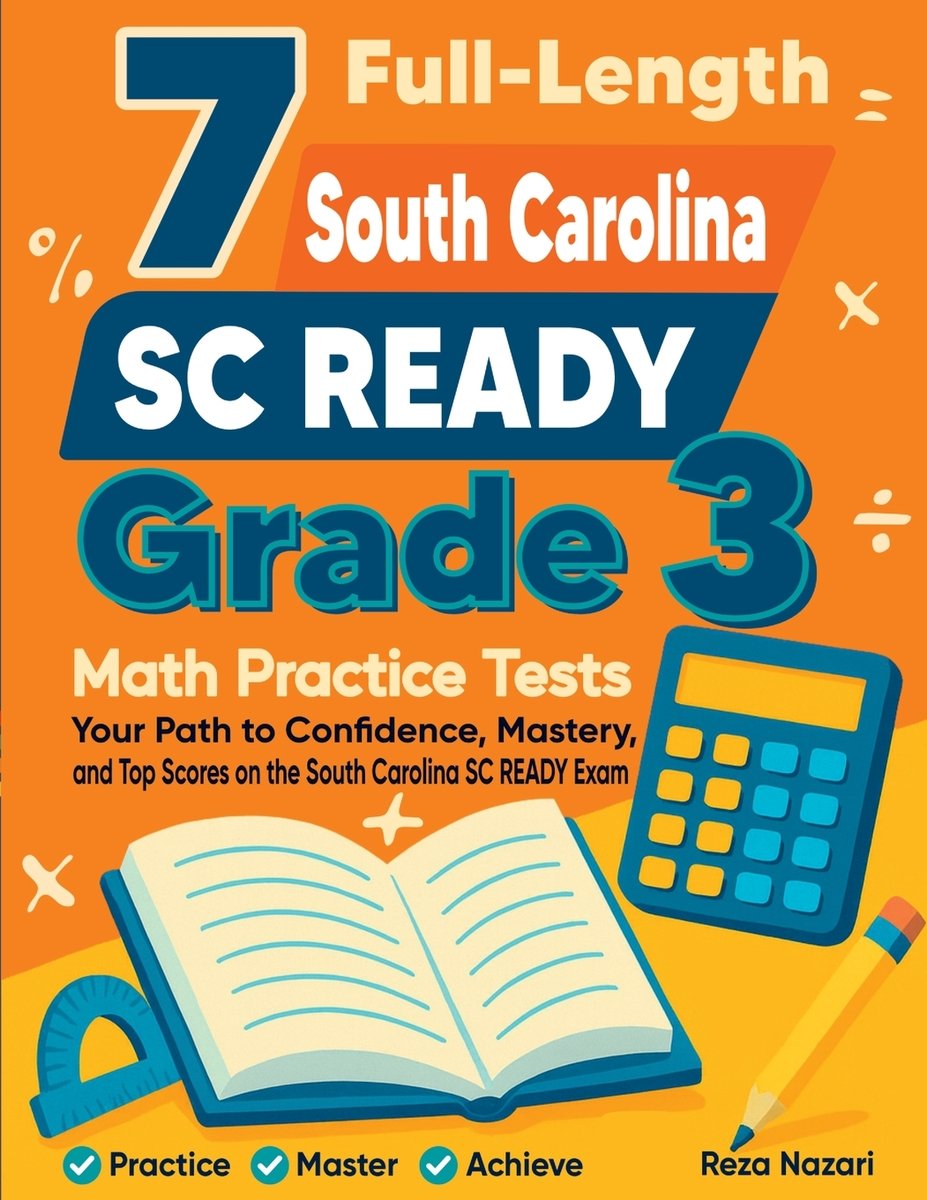 7 Full-Length South Carolina SC READY Grade 3 Math Practice Tests a ...