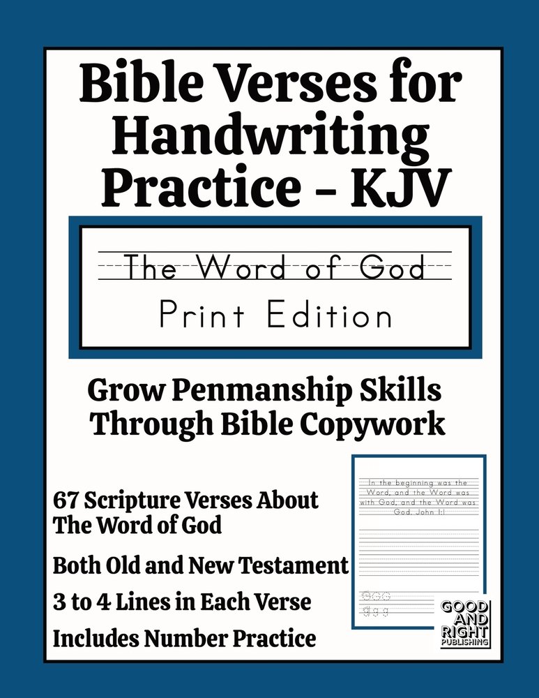 Bible Verses for Handwriting Practice - KJV a book by Good And Right ...
